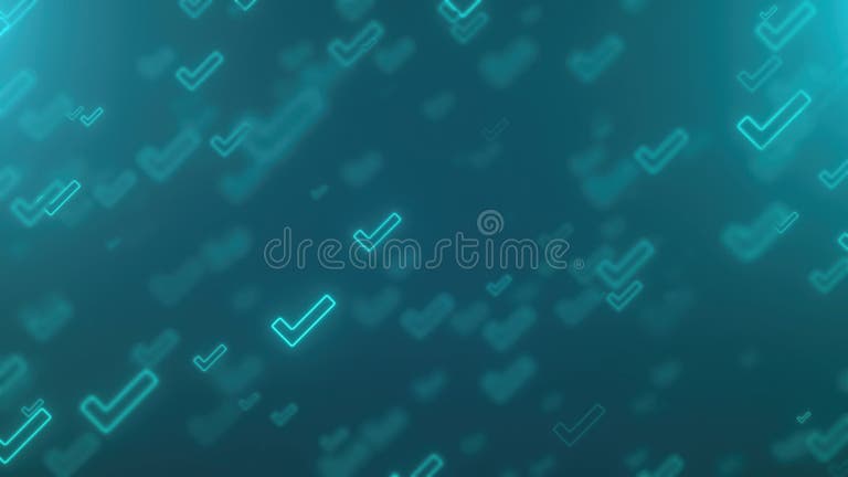 Glowing Tick symbols stock illustration. Illustration of design - 286280425