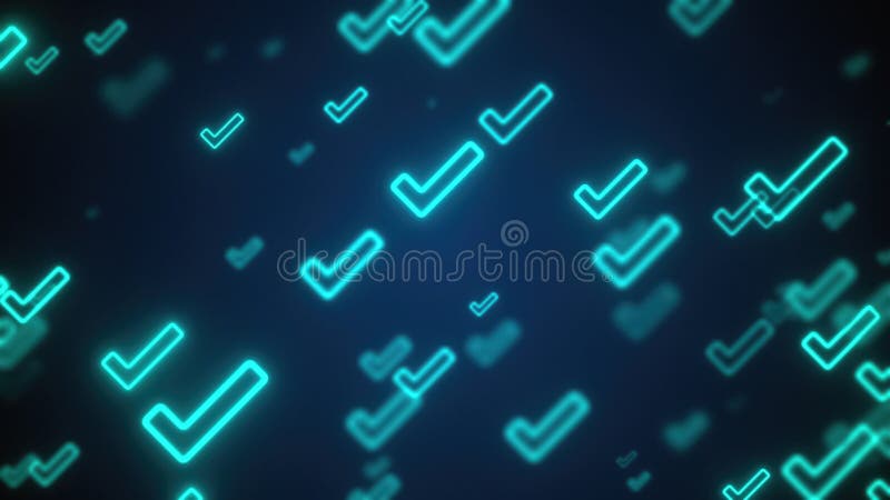 Glowing Tick symbols stock illustration. Illustration of choose - 286280522