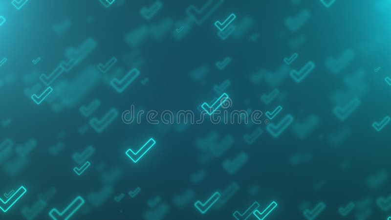 Glowing Tick symbols stock video. Video of choice, checklist - 286277843