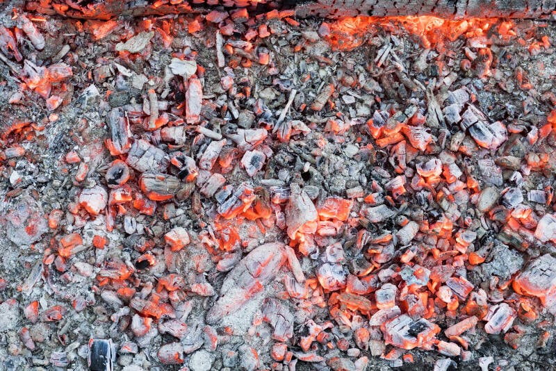 Glowing To Red Coals in Fire. Stock Image - Image of concept, energy ...