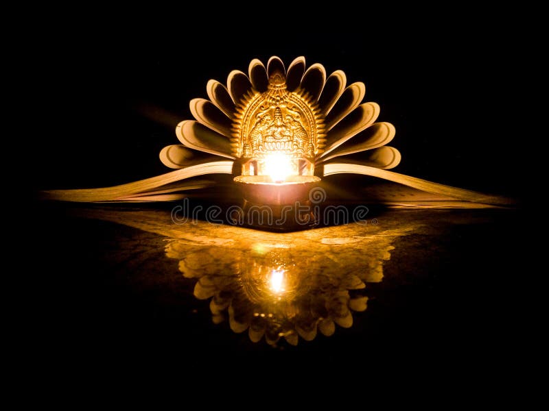 Glowing Torch Black Background Reflection Shot. Stock Photo - Image of ...