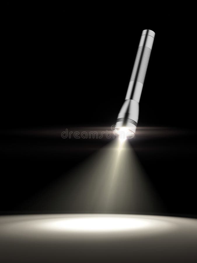 Glowing torch light stock illustration. Illustration of floodlight ...