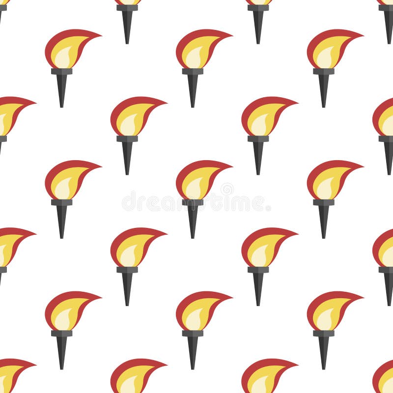 Glowing Torch Seamless Pattern Stock Vector - Illustration of infinite ...
