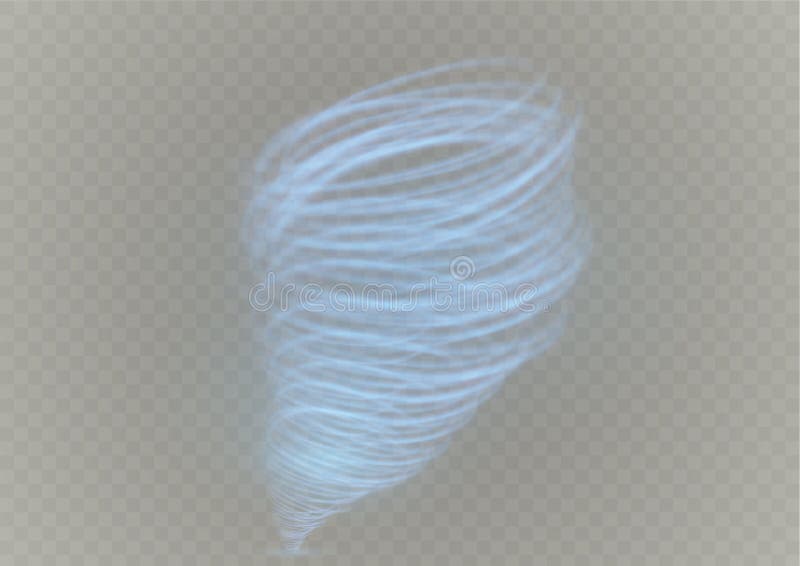 A Glowing Tornado. Rotating Wind. Beautiful Wind Effect. Isolated on a ...