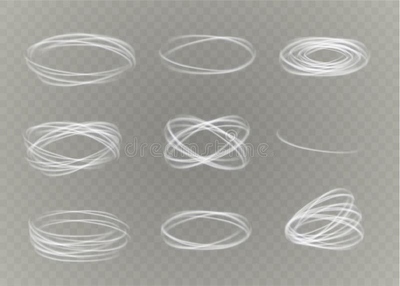 A Glowing Tornado. Rotating Wind. Beautiful Wind Effect. Isolated on a ...