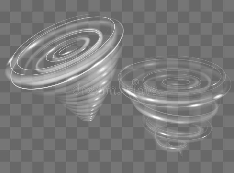 A Glowing Tornado. Rotating Wind. Beautiful Wind Effect. Isolated on a ...