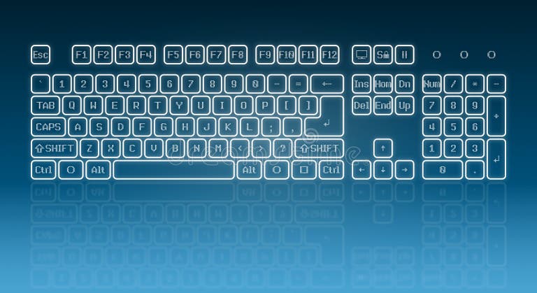 Glowing Touch Screen Keyboard Stock Illustrations – 462 Glowing Touch ...