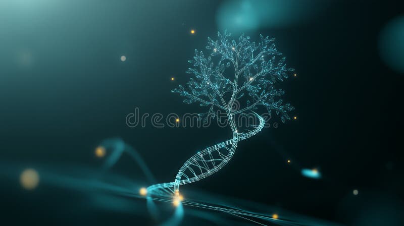 Glowing Tree of Life Represents Evolution Stock Image - Image of ...