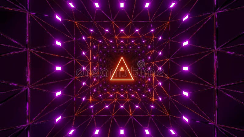 Glowing Triangle Wireframe Design 3d Illustration Background Wallpaper ...