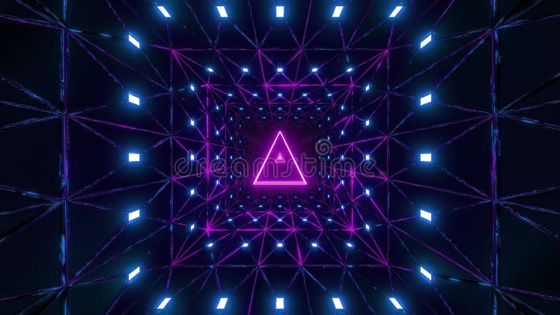 Glowing Triangle Wireframe Design 3d Illustration Background Wallpaper ...