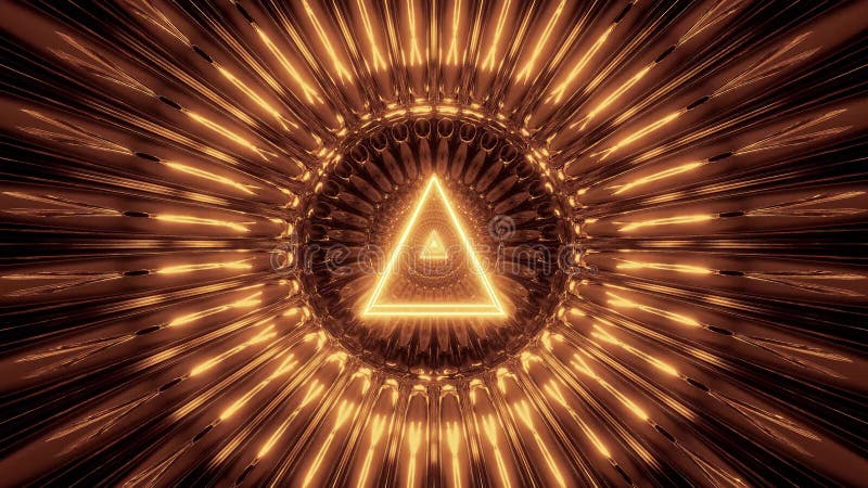Glowing Triangle Wireframe Design 3d Illustration Background Wallpaper ...