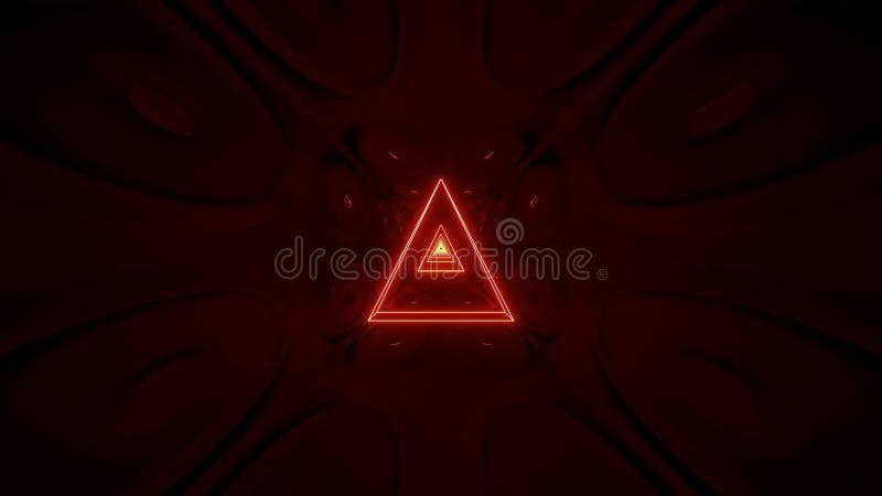 Glowing Triangle Wireframe Design 3d Illustration Motion Background ...