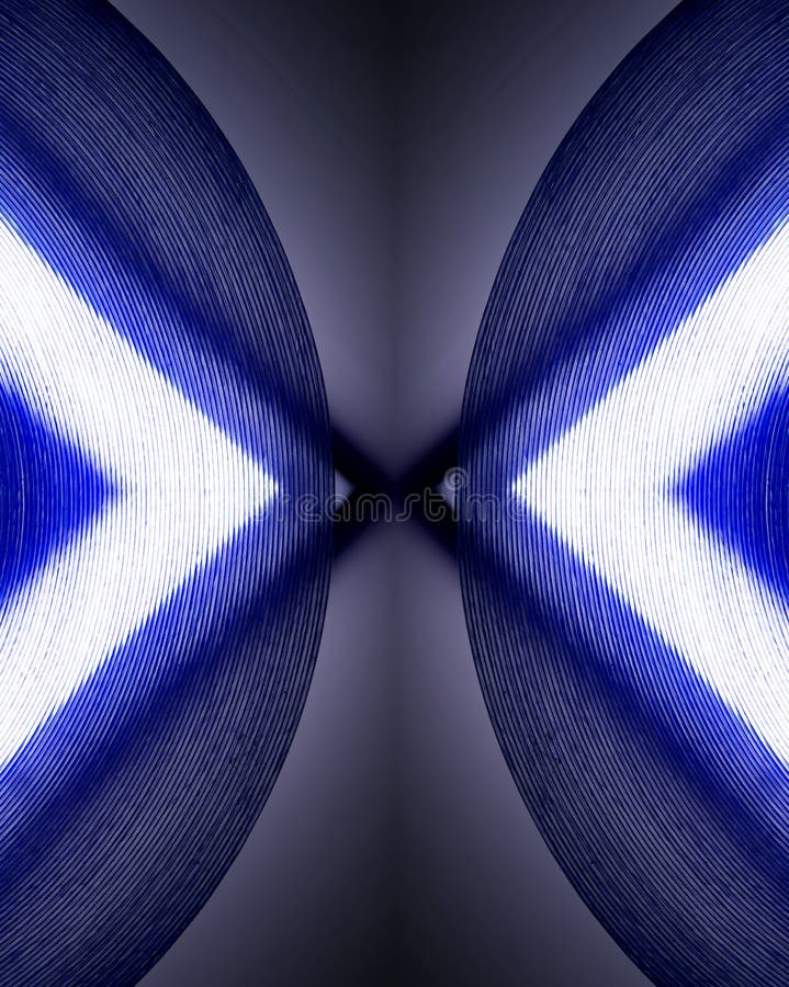 Glowing Triangular Led Blue Light and Dark Circle Stock Image - Image ...