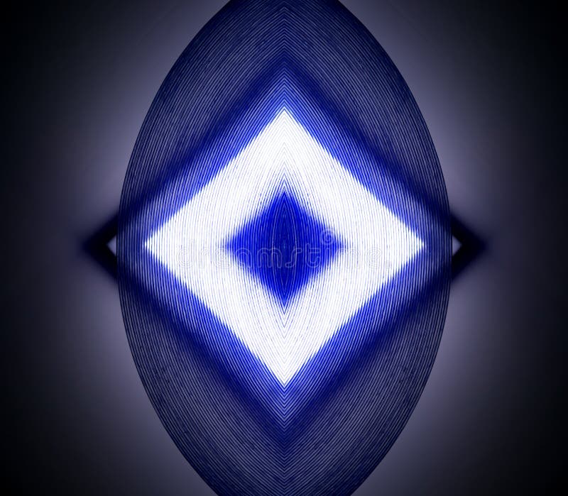 Glowing Triangular Led Blue Light and Dark Circle Stock Photo - Image ...