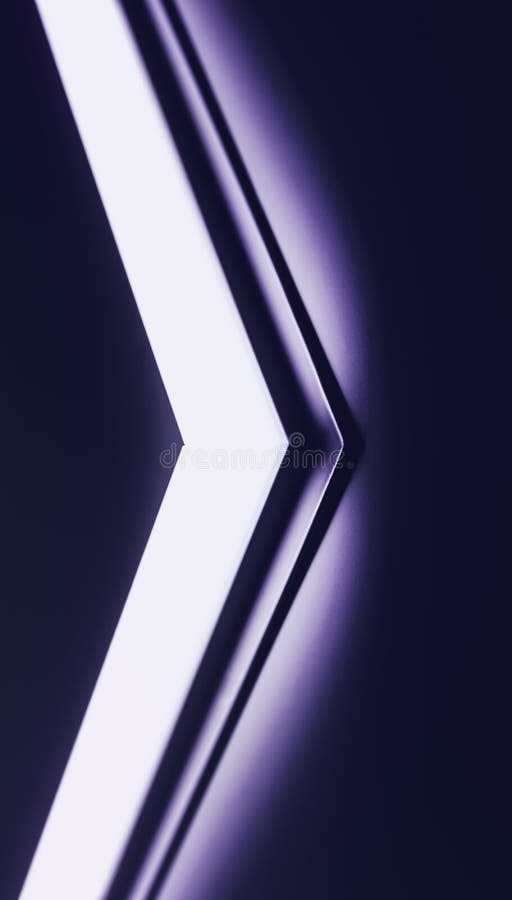 Glowing Triangular Purple Led Light in Dark, Stock Image - Image of ...