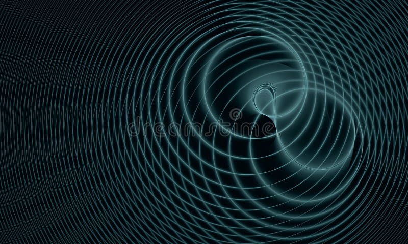 Glowing Turquoise Spring, Laser Beam Create Spiral of Infinity. Stock ...