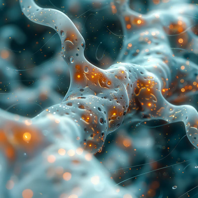 A Glowing, Twisted, and Fuzzy Looking Piece of Art Stock Image - Image ...