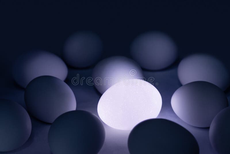 Glowing unique egg stock photo. Image of concept, inspiration - 141770294