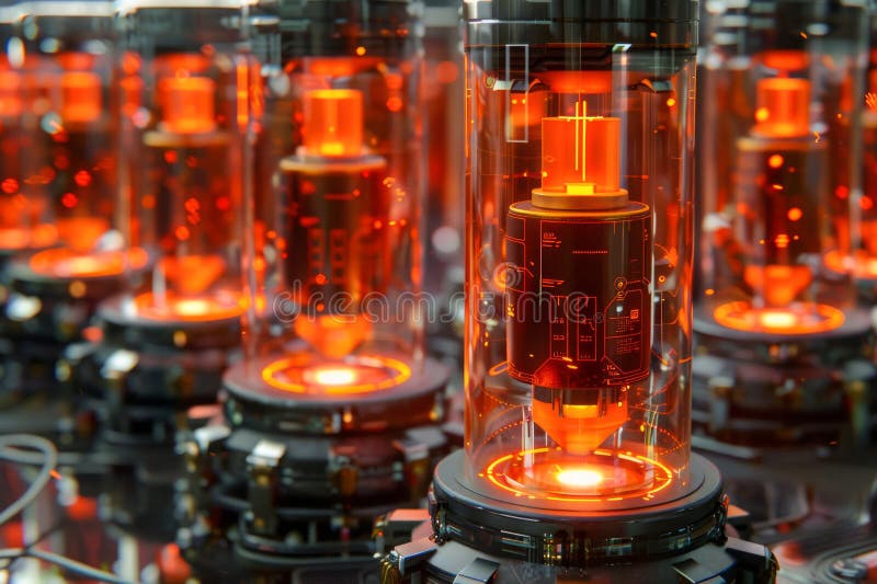 Glowing Vacuum Tubes on Electronic Circuit Boards Technology ...