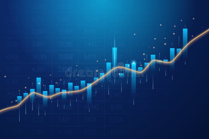 Glowing Vector Chart of Investment Financial Data. Infographic Elements ...