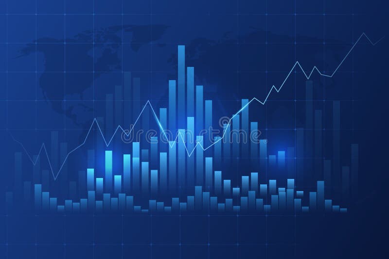 Glowing Vector Chart of Investment Financial Data. Infographic Elements ...