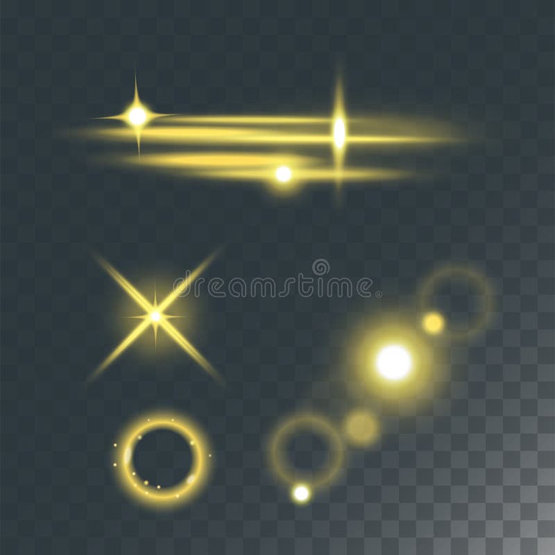Glowing Vector Lights Effect and Stars Effect Glow Blur Stars Glowing ...