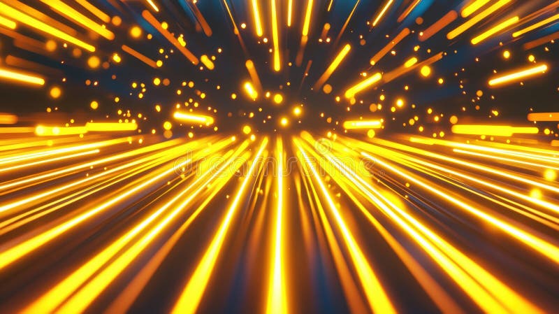 Glowing Vertical Neon Lines Emerging from Digital Grid, Representing ...