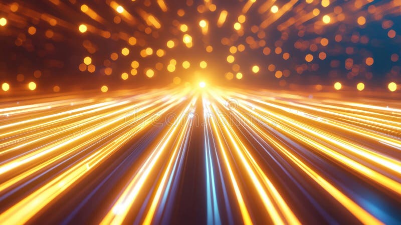 Glowing Vertical Neon Lines Emerging Digital Grid Representing ...