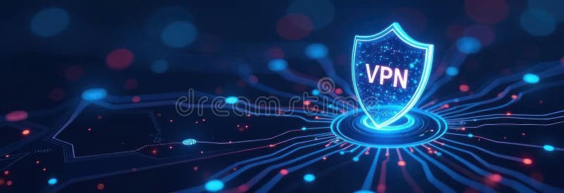 Vpn Shield Protecting Digital Circuit Board Ensuring Secure Connection ...