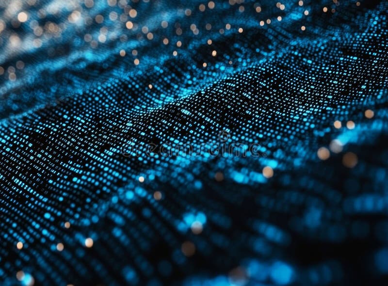 A Glowing Wave of Binary Code Represents the Flow of Abstract Digital Data Stock Photo - Image ...