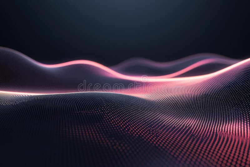 Colorful Wave Patterns with Glowing Lights in a Dark Setting Create an ...