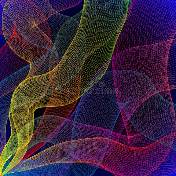 Glowing waves stock vector. Illustration of frame, spider - 280247317