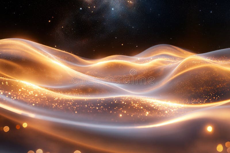 Illuminated Waves of Glowing Light Create a Surreal Cosmic Landscape at ...
