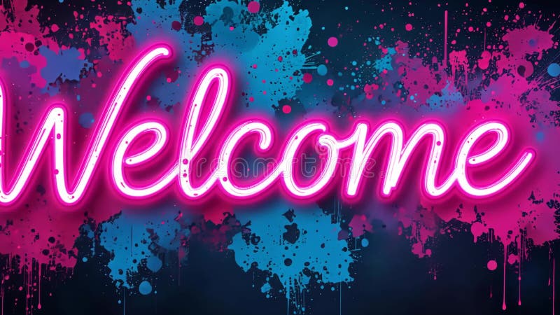 Glowing Welcome Text Animation – Futuristic Neon Effect for Modern ...