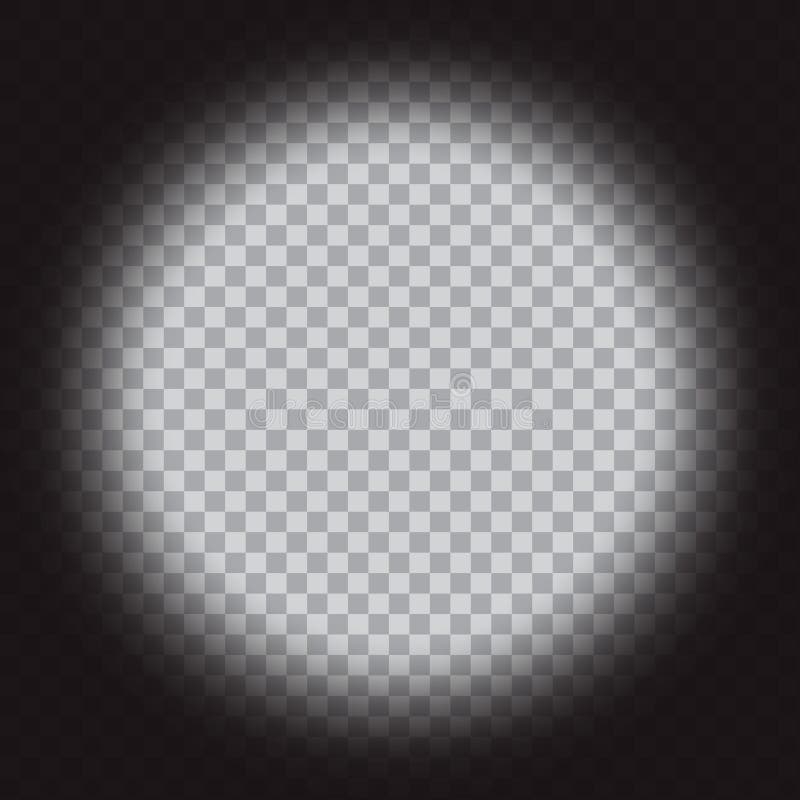 Glowing White Circle. Transparent Background. Gradient Shadow. Vector ...