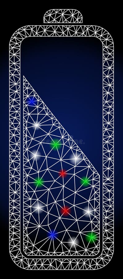 Flare Mesh Wire Frame Battery Level with Flash Spots Stock Illustration ...
