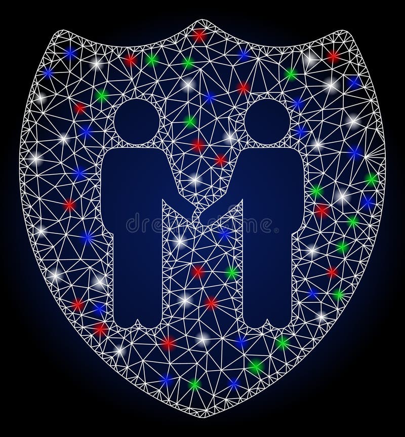 Trust Shield Composition Icon of Round Dots Stock Vector - Illustration ...