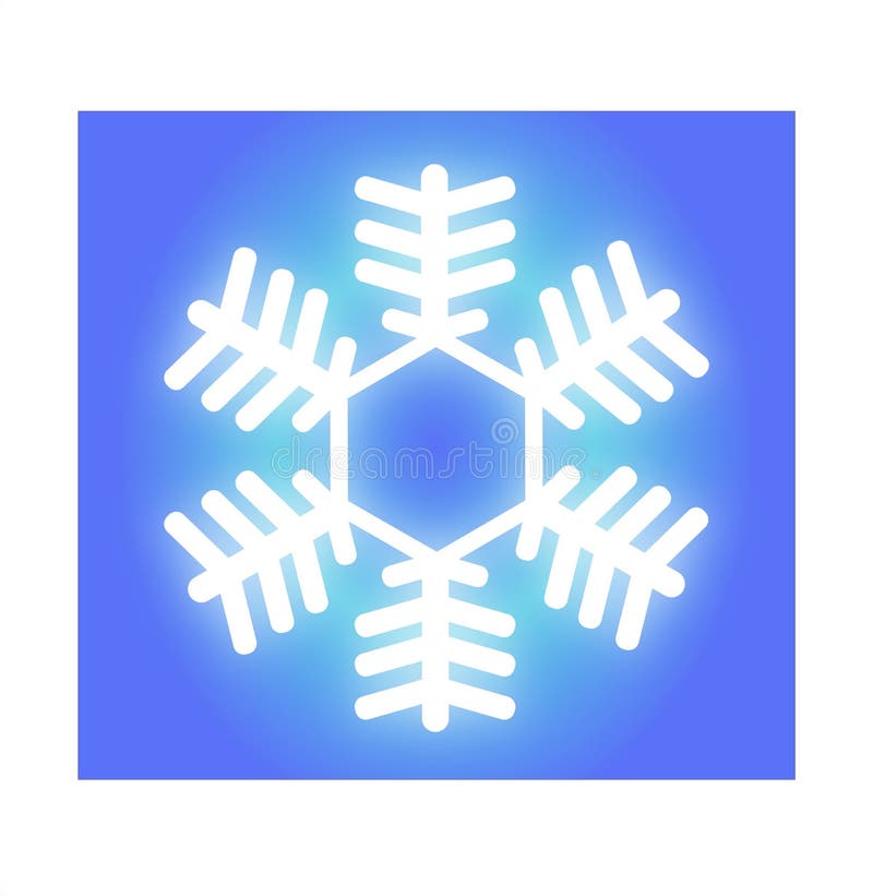 Glowing White Snowflake stock illustration. Illustration of weather ...