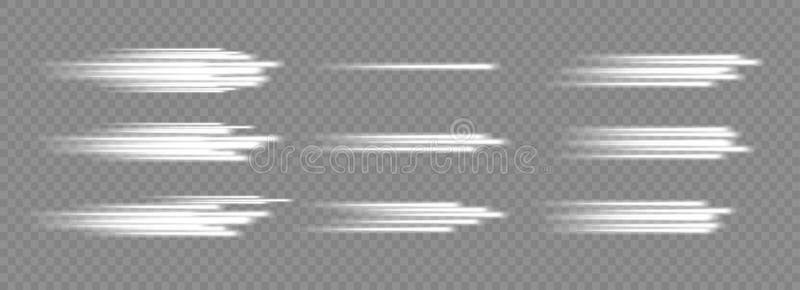 Glowing White Speed Lines. Motion High Speed Speed and Blur. Dynamic ...