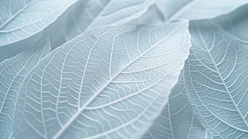 Glowing White Tree Leaf Skeleton Texture Background with Elegant Shine ...