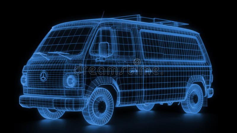 Van Wireframe Stock Illustrations – 855 Van Wireframe Stock ...