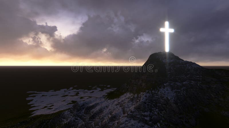 Glowing wooden cross stock image. Image of holy, hope - 34442179