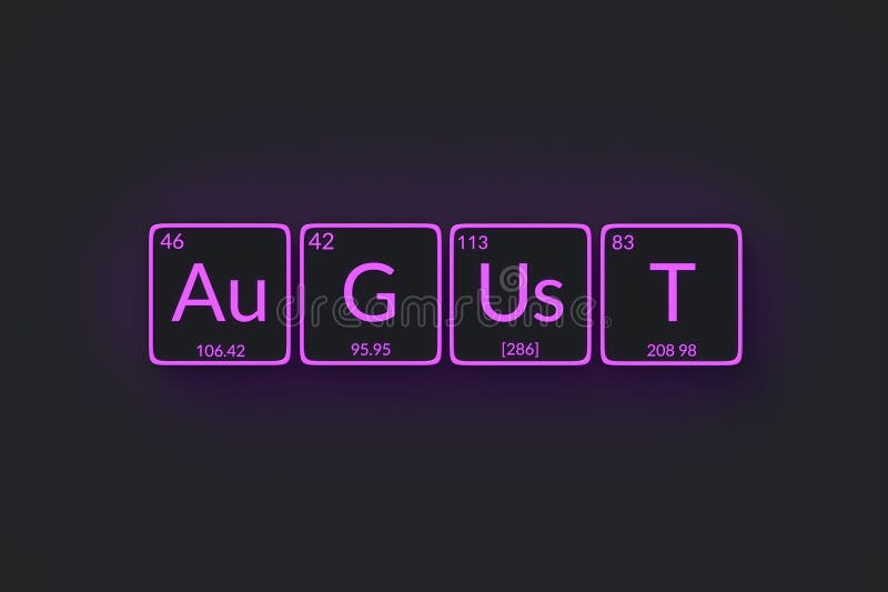 Glowing Word Summer in Periodic Table of Elements Style Stock ...