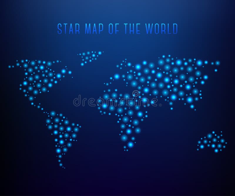 Glowing world map stock vector. Illustration of cartography - 109193869