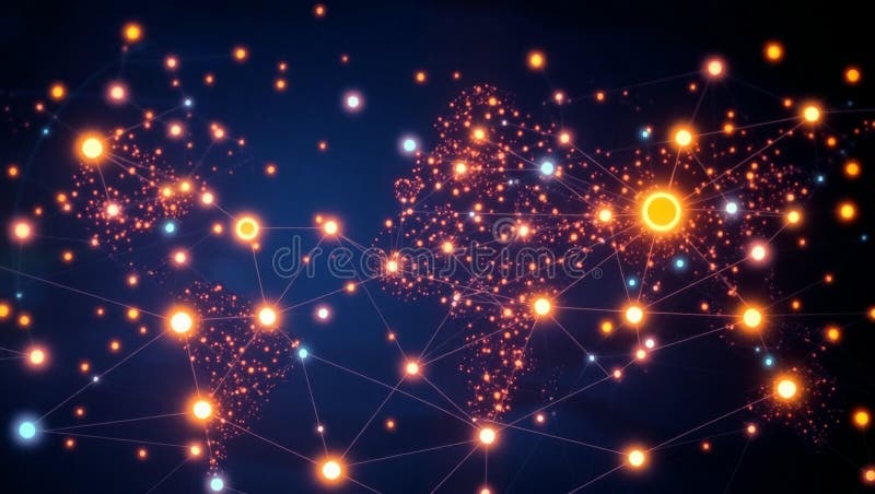Glowing World Map Connections Stock Illustrations – 8,571 Glowing World ...
