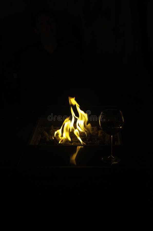 Abstract View of Fire Burning with Yellow Flames Stock Image - Image of ...