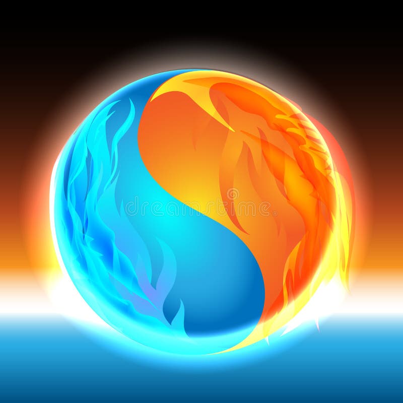 Fire Ice Symbol Yang Yin Stock Illustrations – 338 Fire Ice Symbol Yang ...