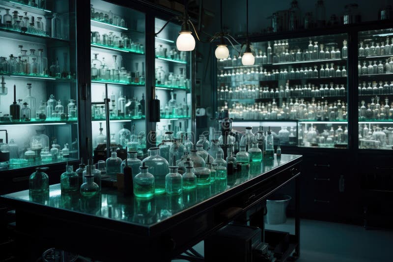 Laboratory with Glassware, Instruments, and Tools for Conducting ...