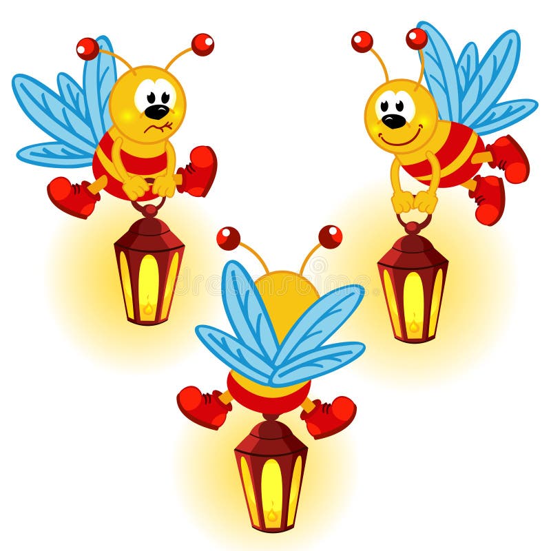 Glowworm with lantern stock vector. Illustration of clipart - 41102604