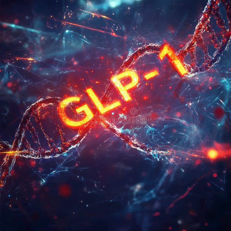 GLP-1 Molecular Structure Representation Show Intricate Details of DNA ...